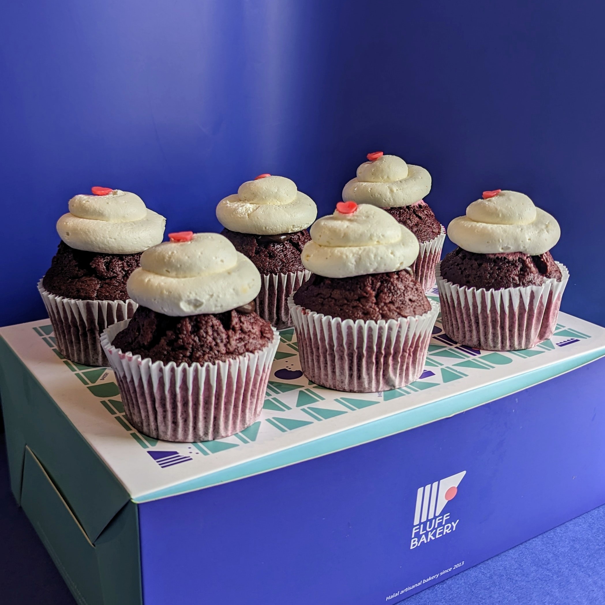 Box of 6 Nutella Red Velvet Cupcakes