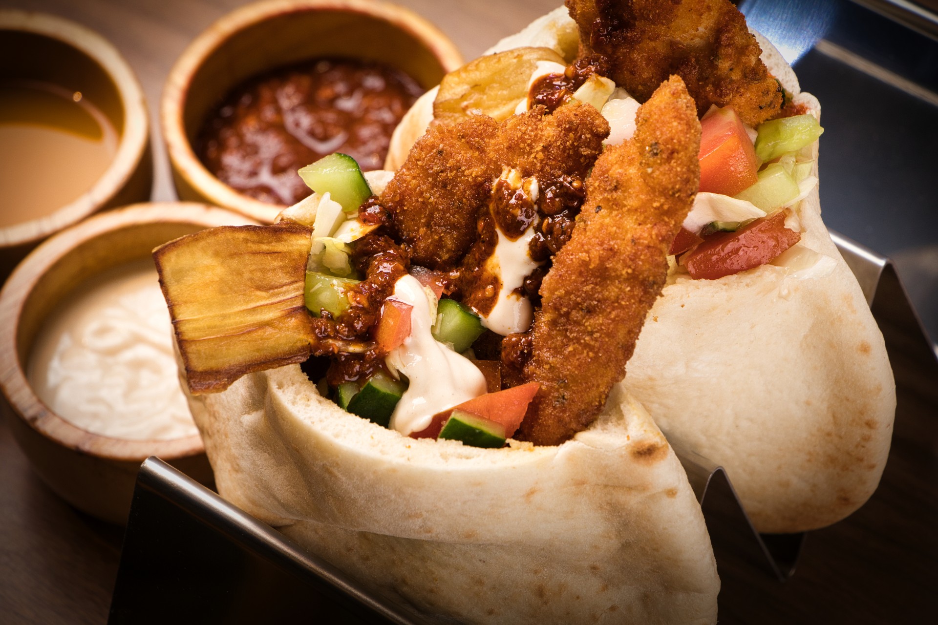 Pita Schnitzel Chicken Sandwich Prime or Cajun