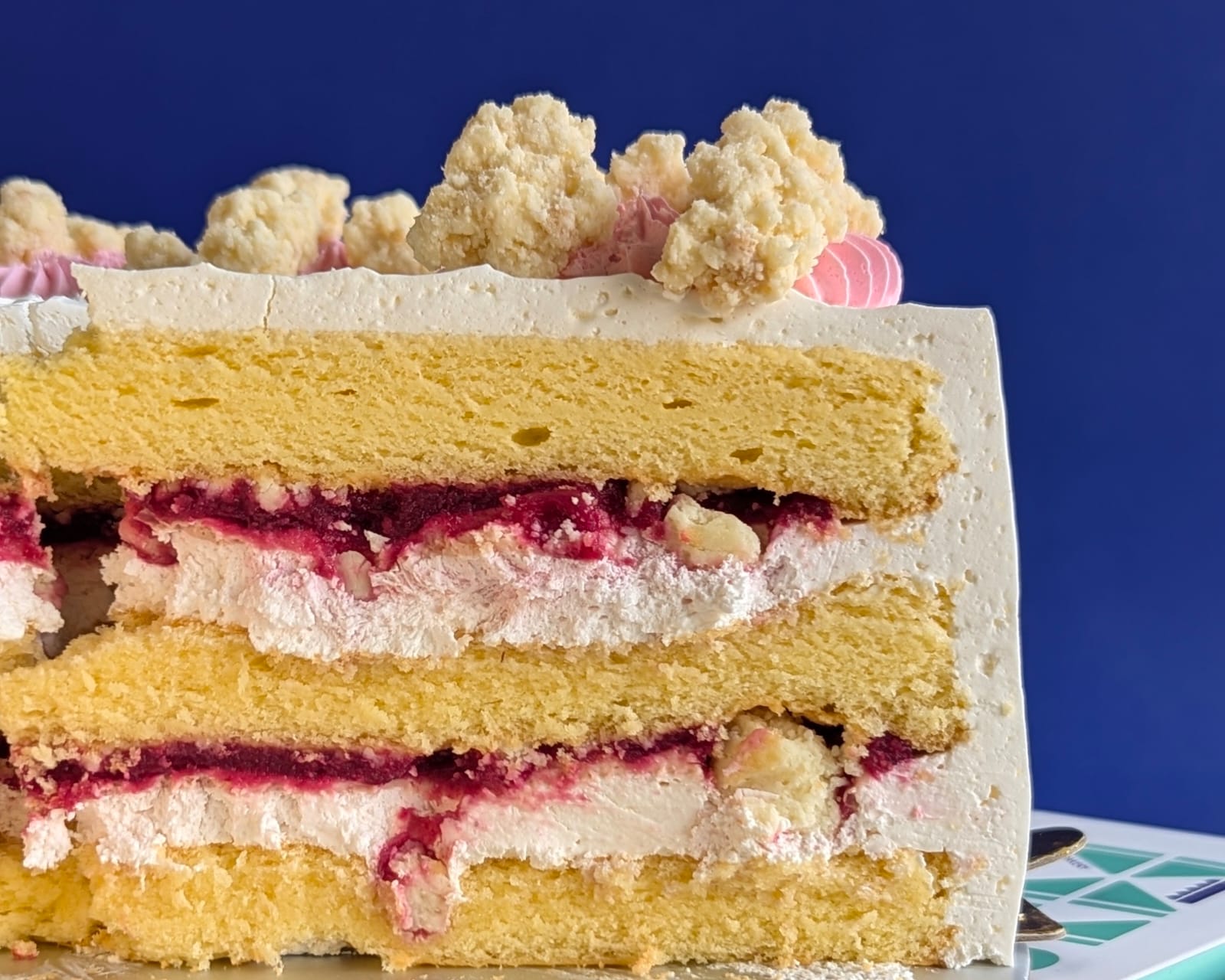 9" Strawberry Liquid Cheesecake Milk Crumbs Cake